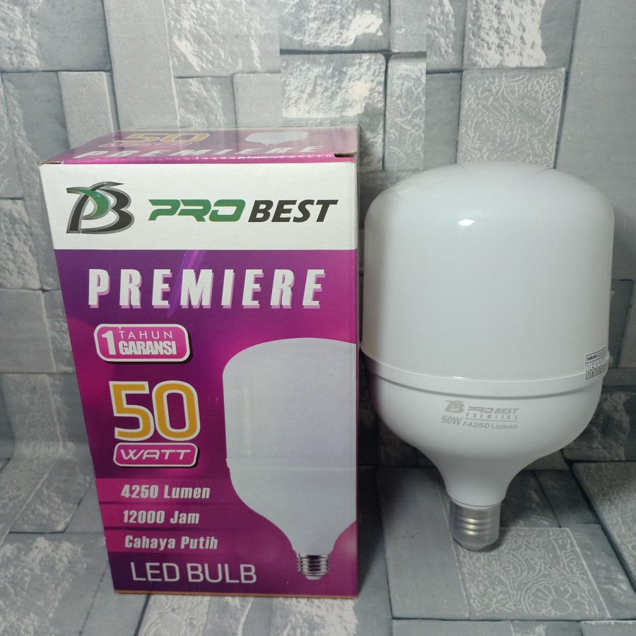Jual Bohlam lampu LED 50 Watt Premiere LED Bulb Jumbo Cahaya Putih | Shopee Indonesia