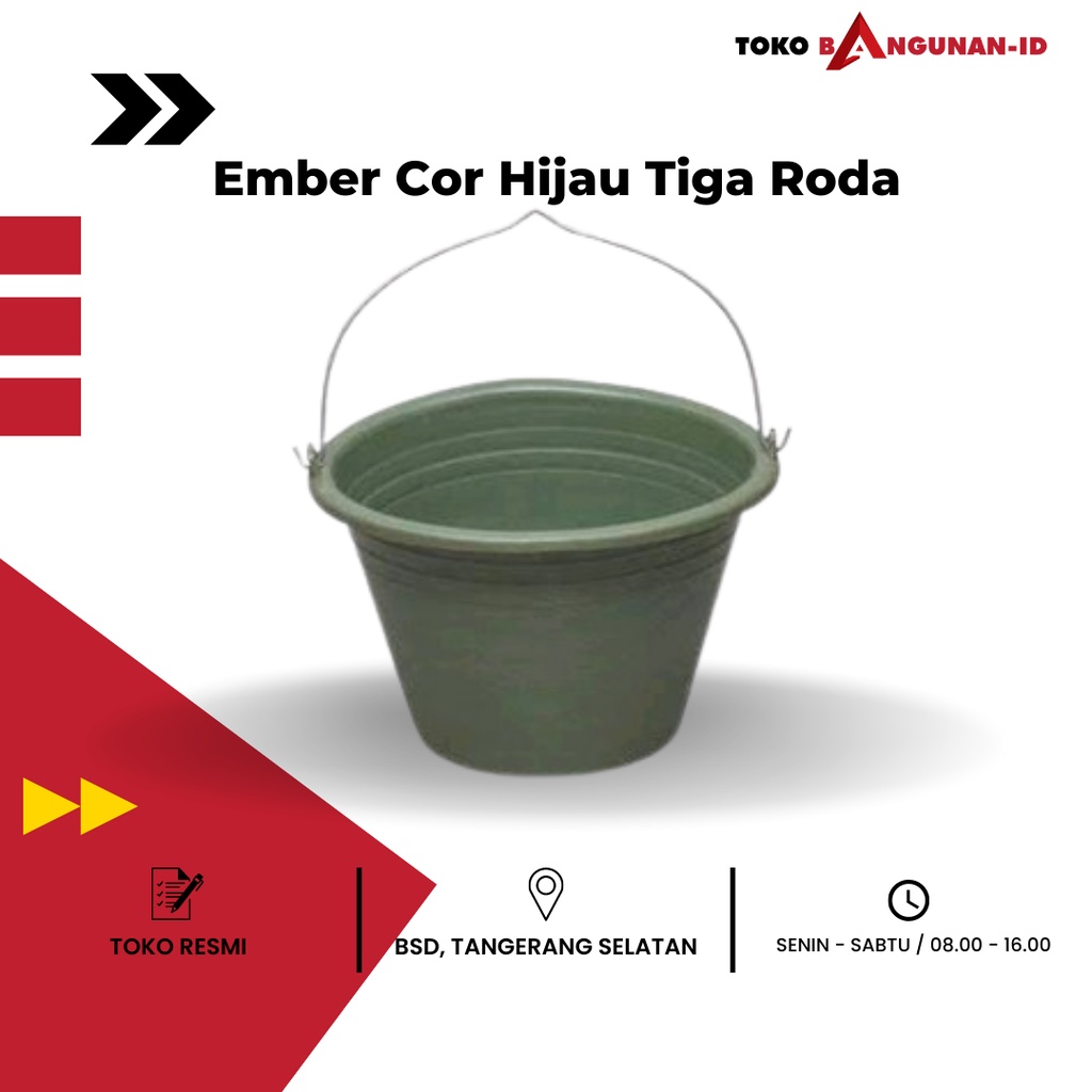 Jual Ember Hijau Tiga Roda Kecil / Besar | Shopee Indonesia