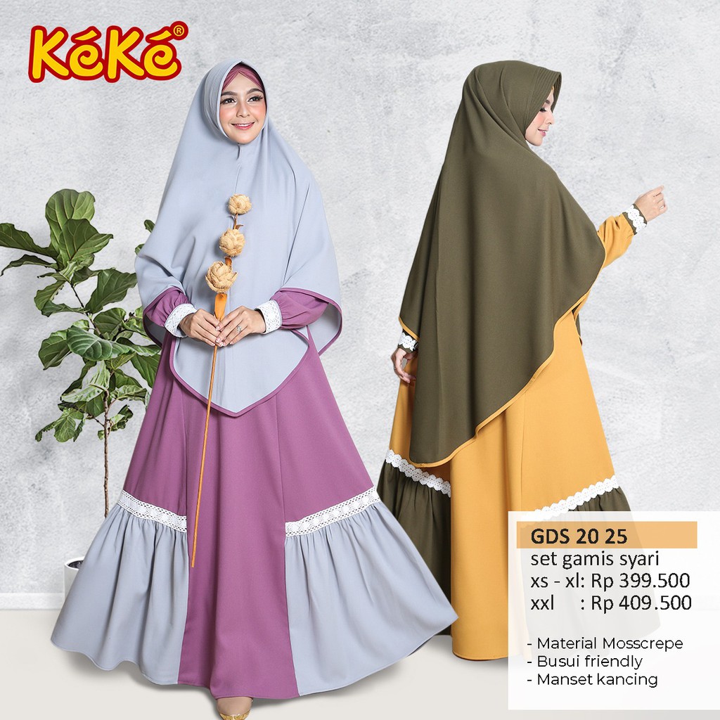 Jual Busana_Keke ~ Model Terbaru set Gamis syar'ie GDS 20 25 By Keke ...
