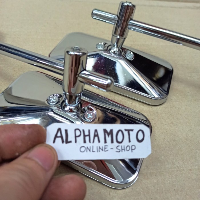 Jual F31v7411uo9u Spion Klasik Jadul Kotak Krom Kilap Custom Harley ...