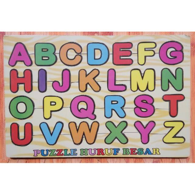 Jual Puzzle Kayu - Abjad Huruf Besar | Shopee Indonesia