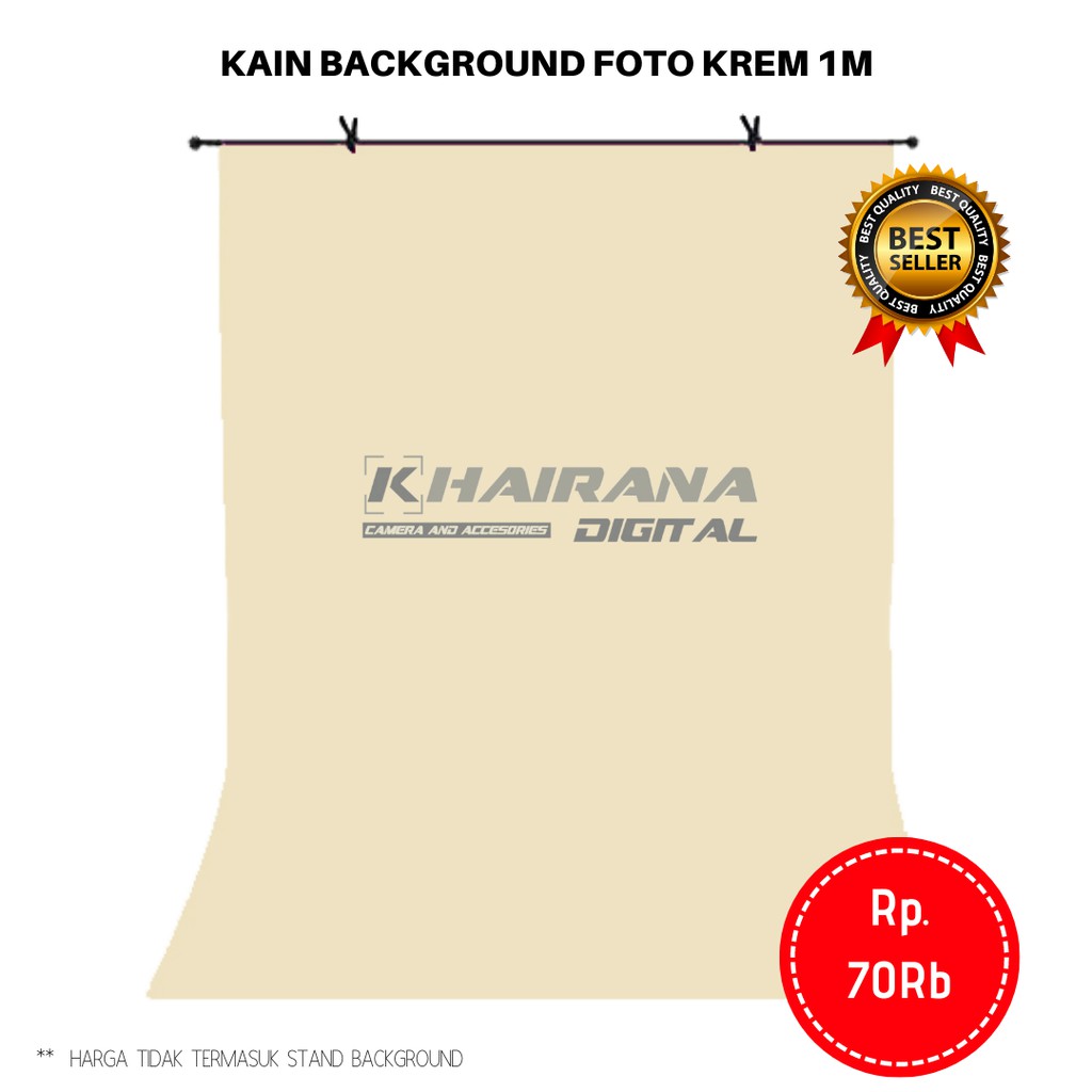Jual Kain Background Backdrop latar layar Studio Foto 1m -KREM POLOS ...