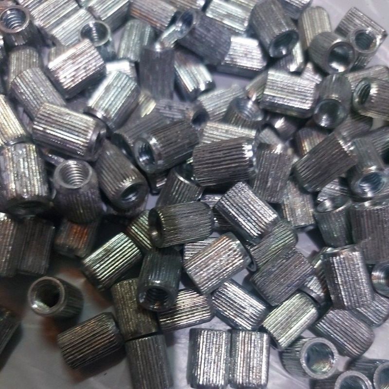 Jual Mur Bulat Panjang M6 Gerigi Ukuran Kunci 10 Tembus Pitch Normal 1. ...