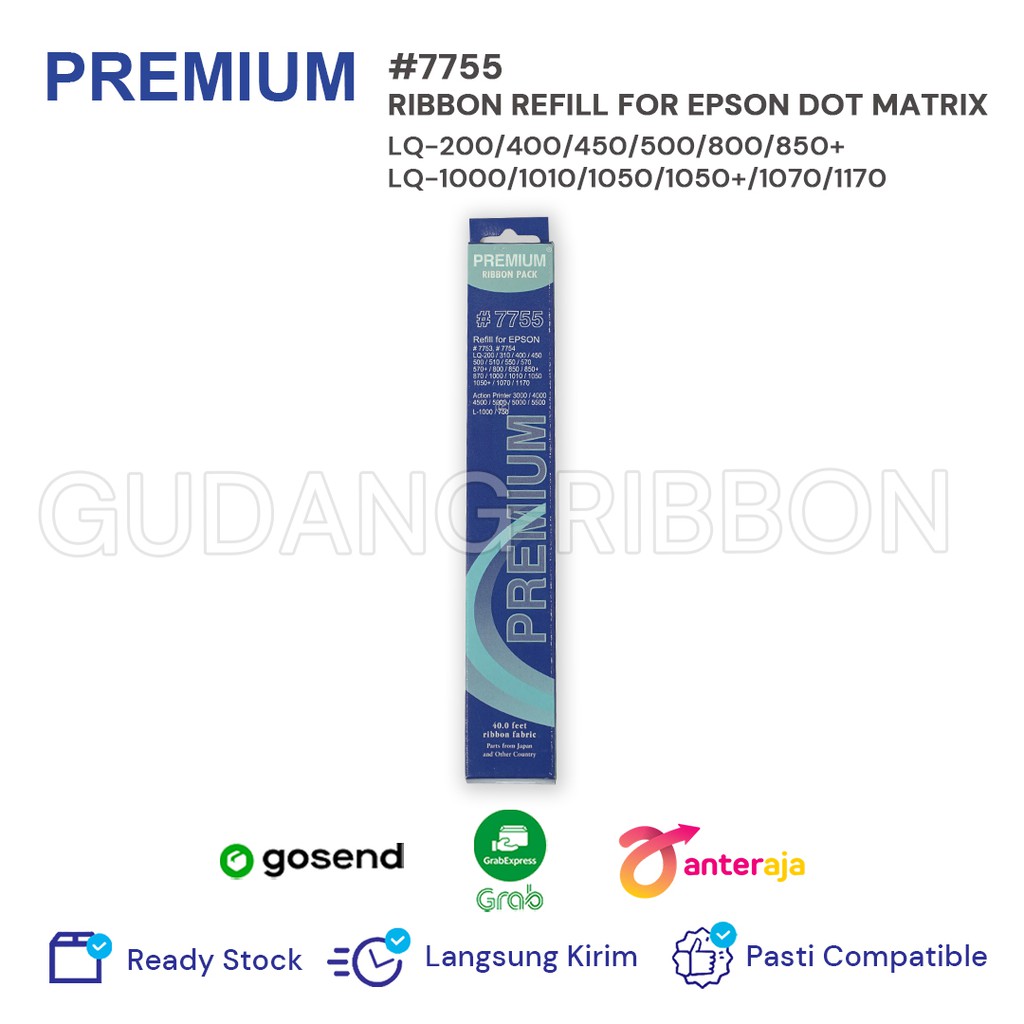 Jual PREMIUM RIBBON REFILL FOR EPSON #7755 (PITANYA SAJA TANPA RUMAH ...