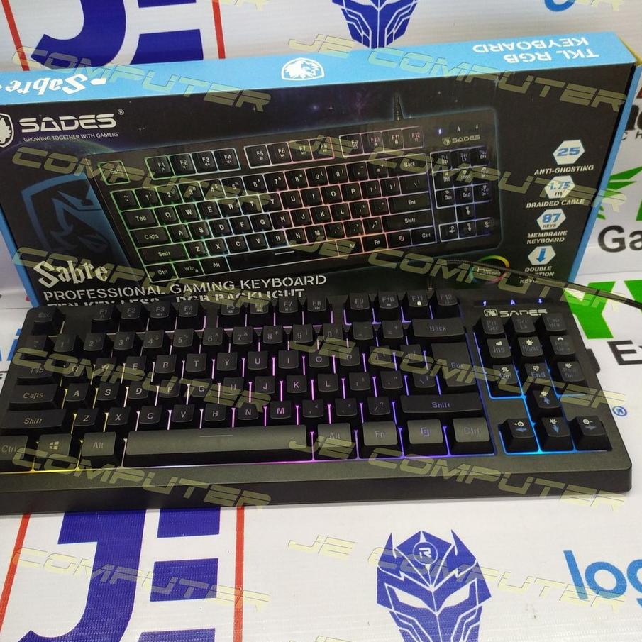 Jual SALE!!Sades Sabre RGB Membrane TKL Gaming Keyboard|SQ9 | Shopee ...