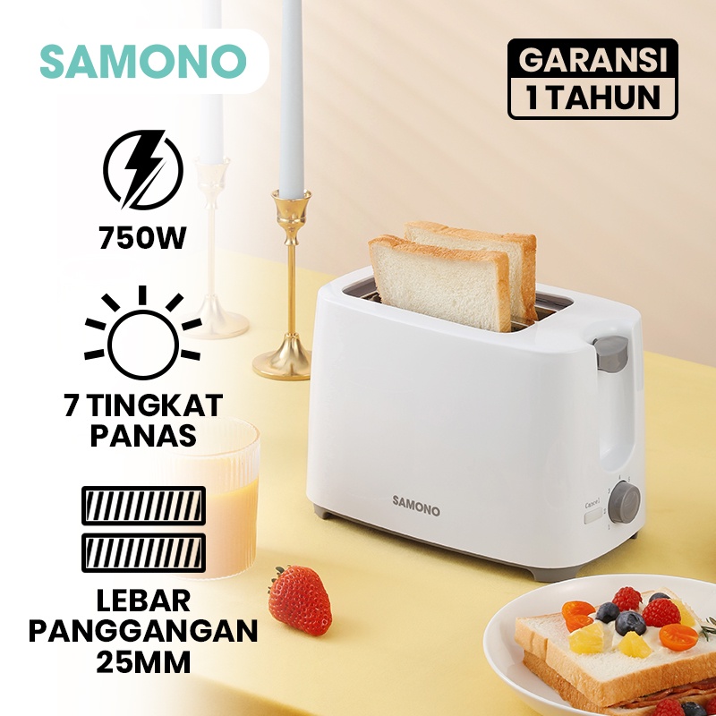 Jual Samono 500W Toaster Pemanggang Roti Listrik Bread Toaster 7 ...