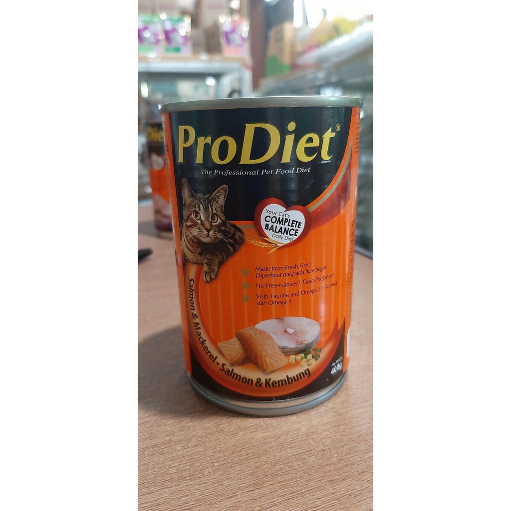 Jual ProDiet Salmon Mackarel 400gr - Makanan Kucing Kaleng Basah Pro ...