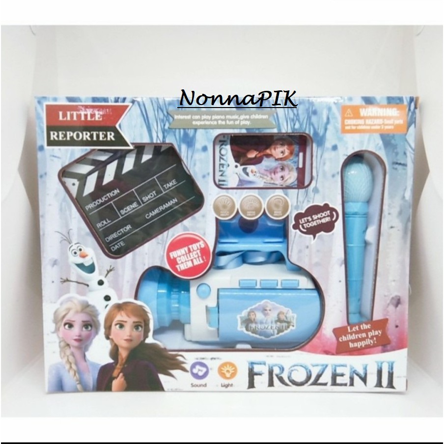 Jual mainan anak frozen reporter wartawan mainan reporter kameramen ...