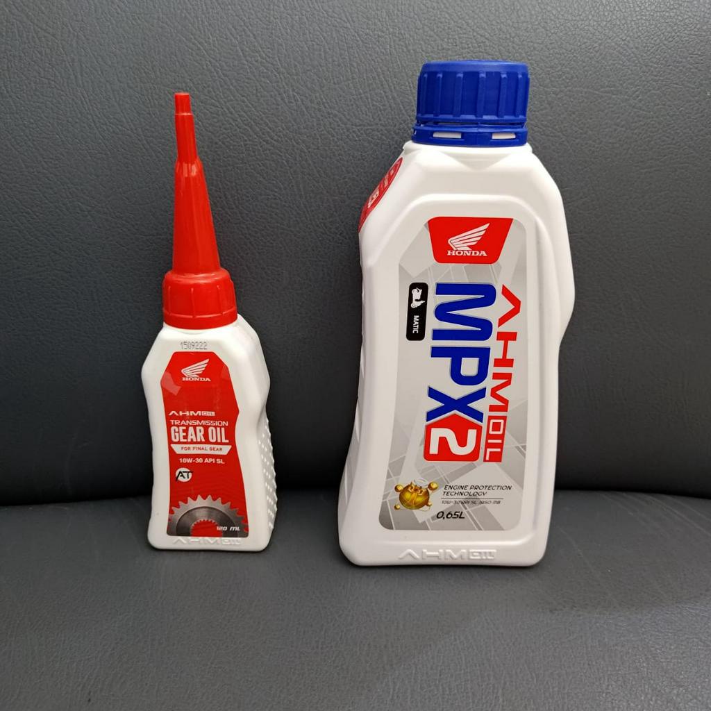 Jual Paket Oli Mesin Mpx2 650ml + Ahm Gear Oil Gardan 120ml Scoopy Esp ...