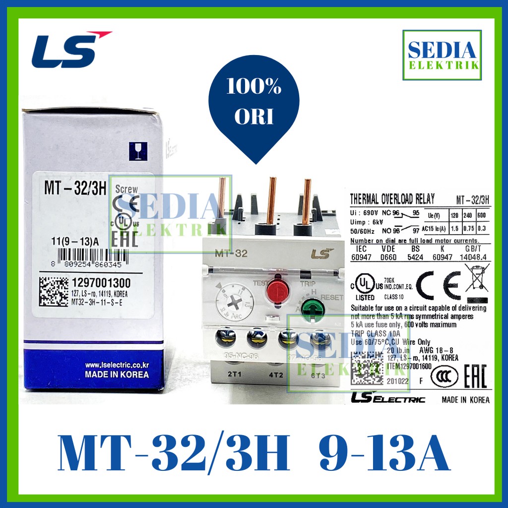 Jual LS THERMAL OVERLOAD RELAY MT-32/3H 9-13A 11A MT-32 MT 32 | Shopee ...