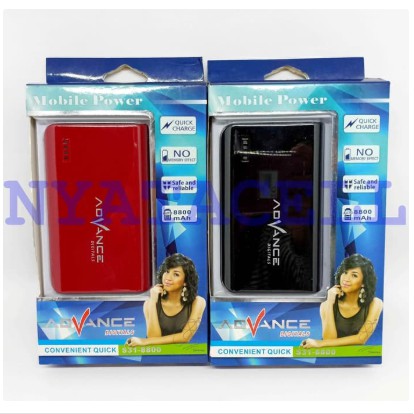 Jual Power Bank Advance 8800 mAh Bonus Tongsis+Pos Card Candi Borobudur ...