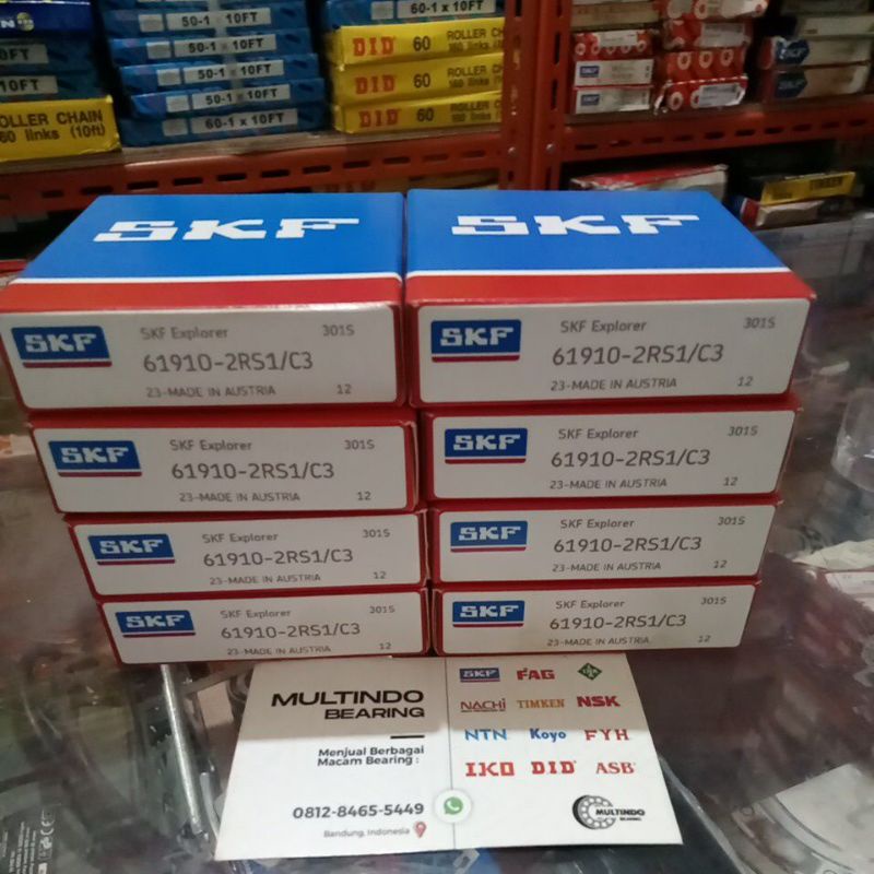 Jual Bearing 61910 / 6910 2RS1 C3 SKF ORIGINAL | Shopee Indonesia