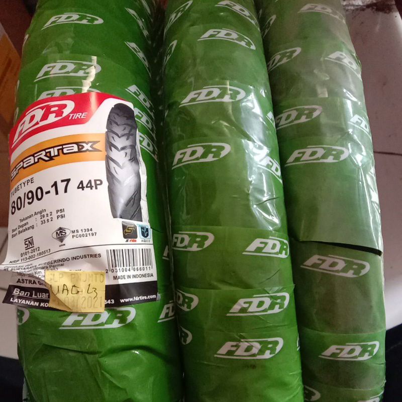 Jual FDR TT SPARTAX TUBE TYPE (60/90 - 70/90 - 80/90 RING 17) BAN LUAR ...