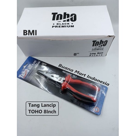 Jual Tang Lancip TOHO 8 Inch | Long Nose Pliers 8" | Tang Jepit Runcing ...
