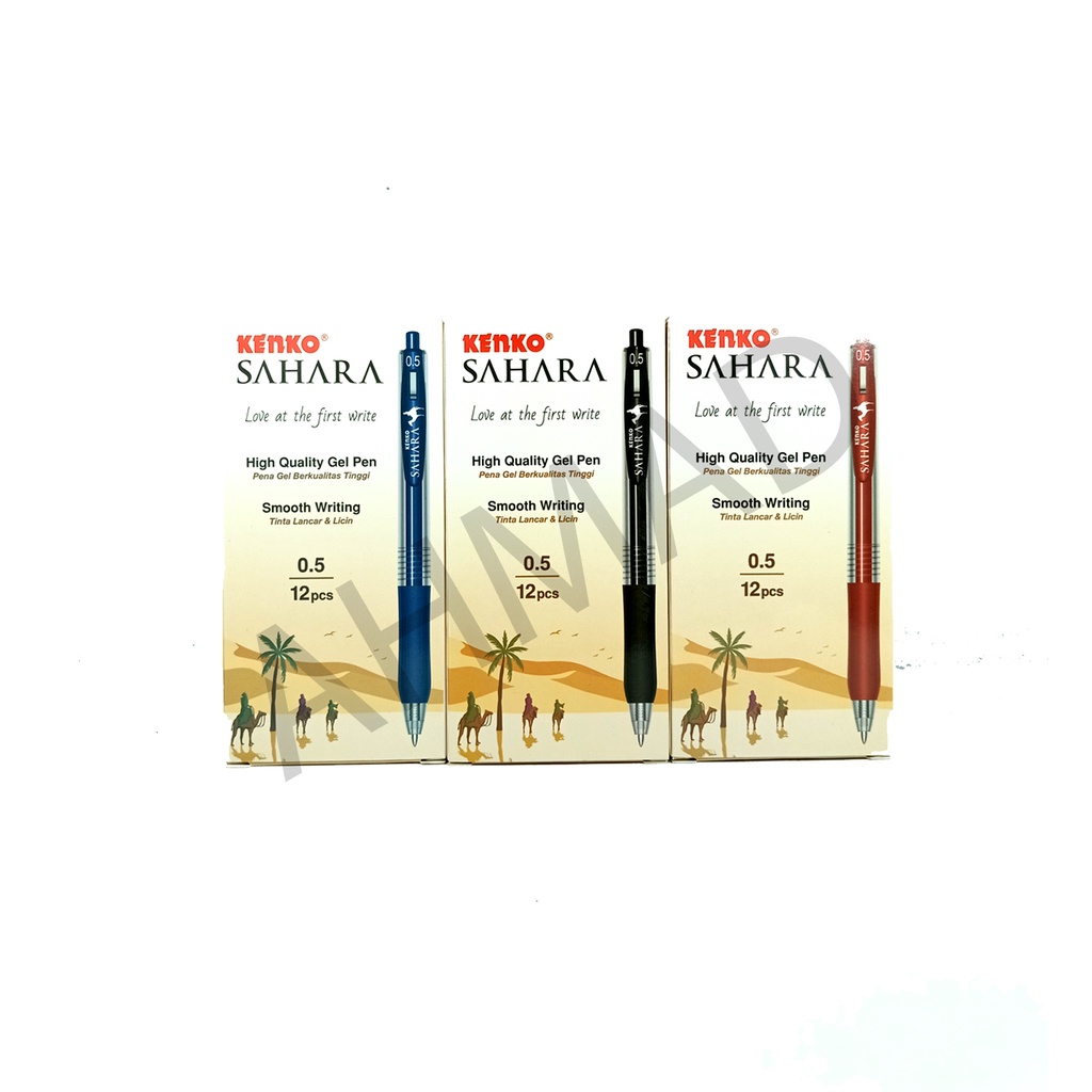 Jual Kenko Gel Pen Pena Jel SAHARA Warna / Hitam [ PCS ] | Shopee Indonesia
