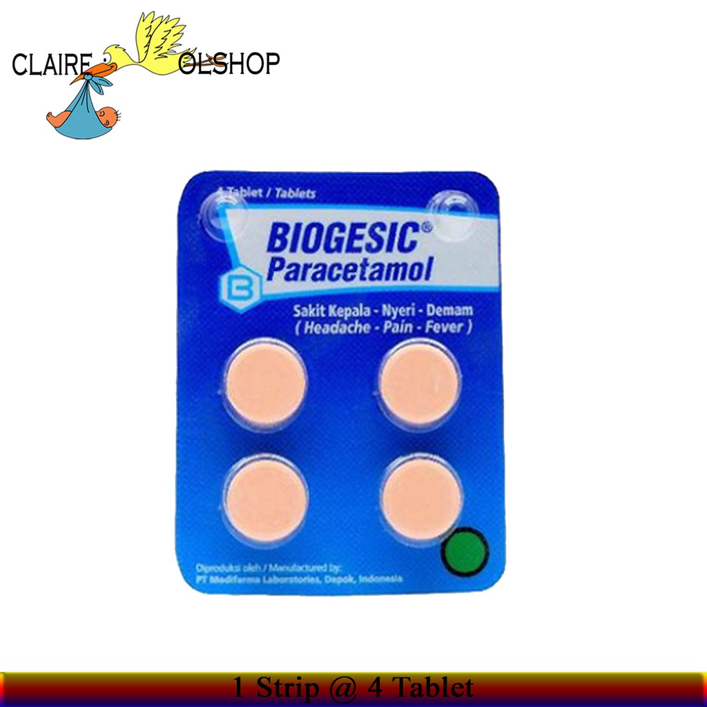 Jual BIOGESIC 500mg 1 STRIP @ 4 TABLET | Shopee Indonesia