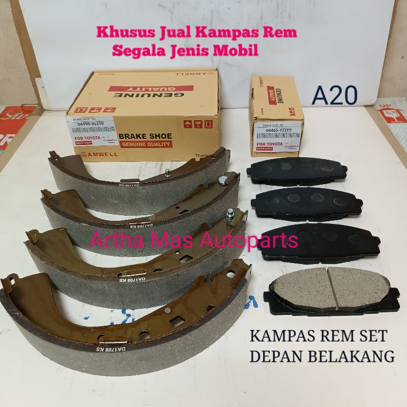 Jual KAMPAS REM SET HIACE COMUTER NEW HIACE KOMPLIT DEPAN BELAKANG ...
