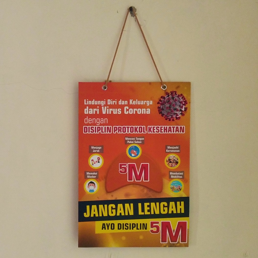Jual Poster Gantung - Poster 5M - Poster Disiplin Protokol Kesehatan ...