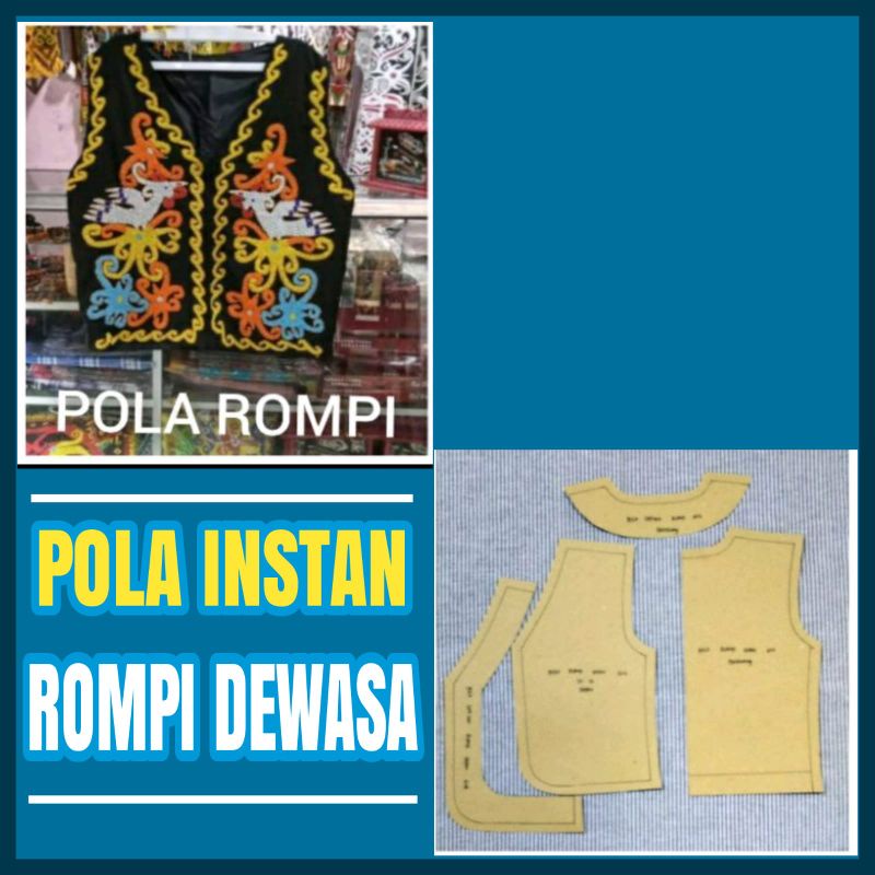 Jual Pola instan rompi Dewasa -Pola jiplak_ pola sdh di potong,pola sdh ...