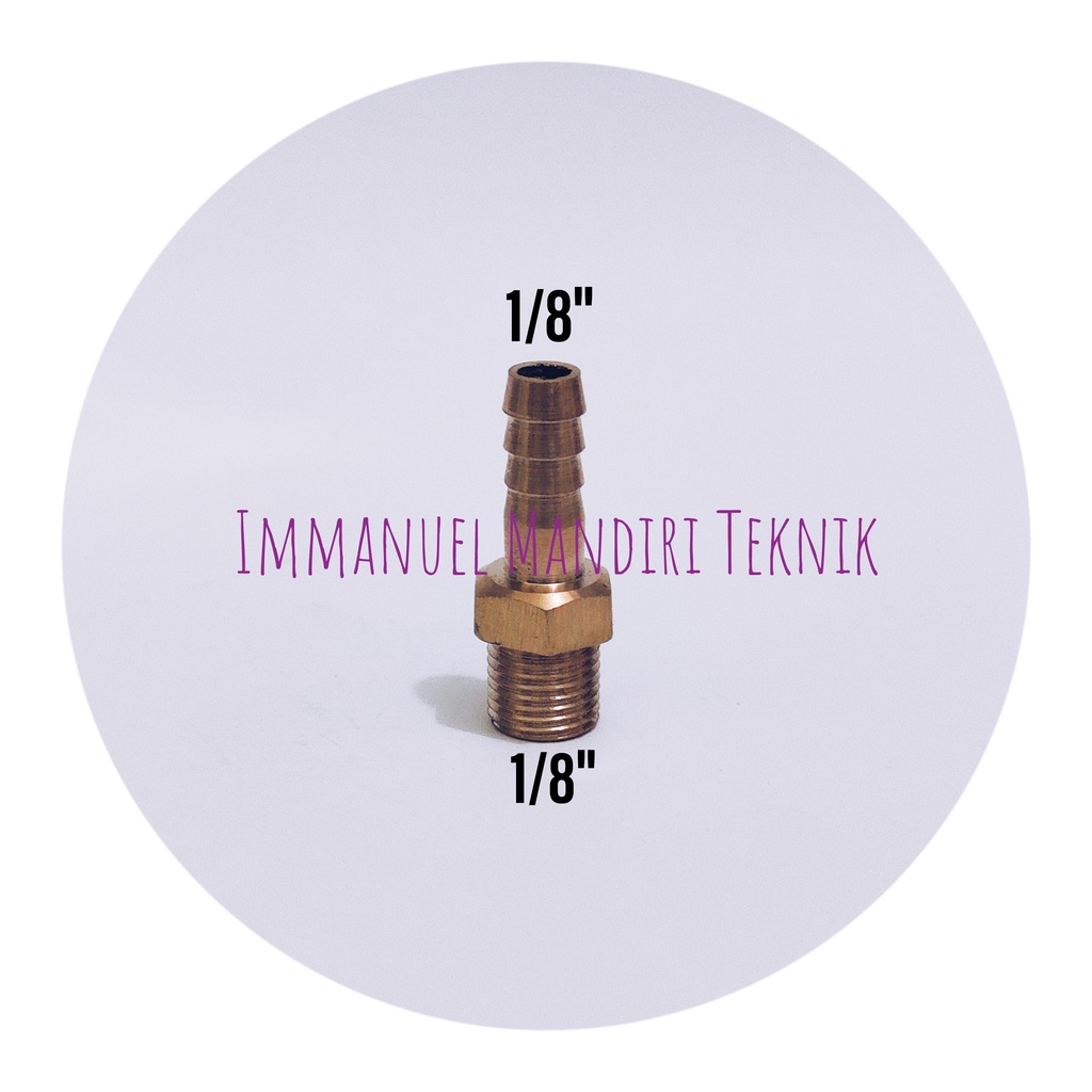 Jual Nepel Selang 1/8 x 1/8 Kuningan / Hose Nipple 1/8 x 1/8 Brass ...