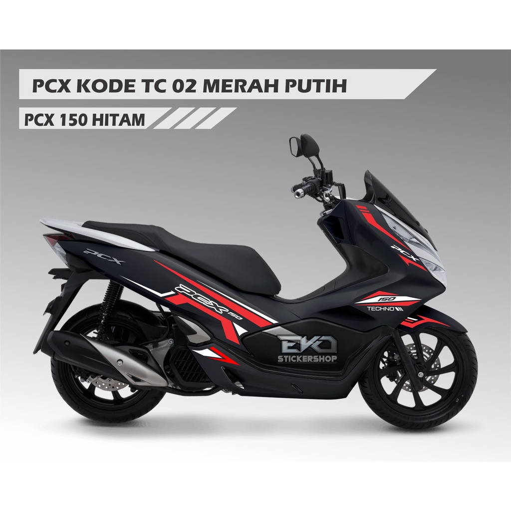 Jual Sticker PCX 150 HITAM Cutting Stiker ORACAL ASLI KODE TC | Shopee ...