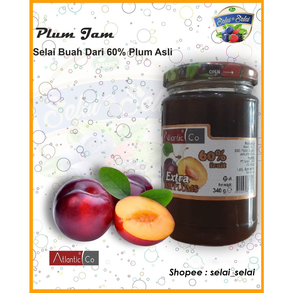Jual Selai Buah Plum Jam | Atlantic Co ( 340gr ) | Shopee Indonesia