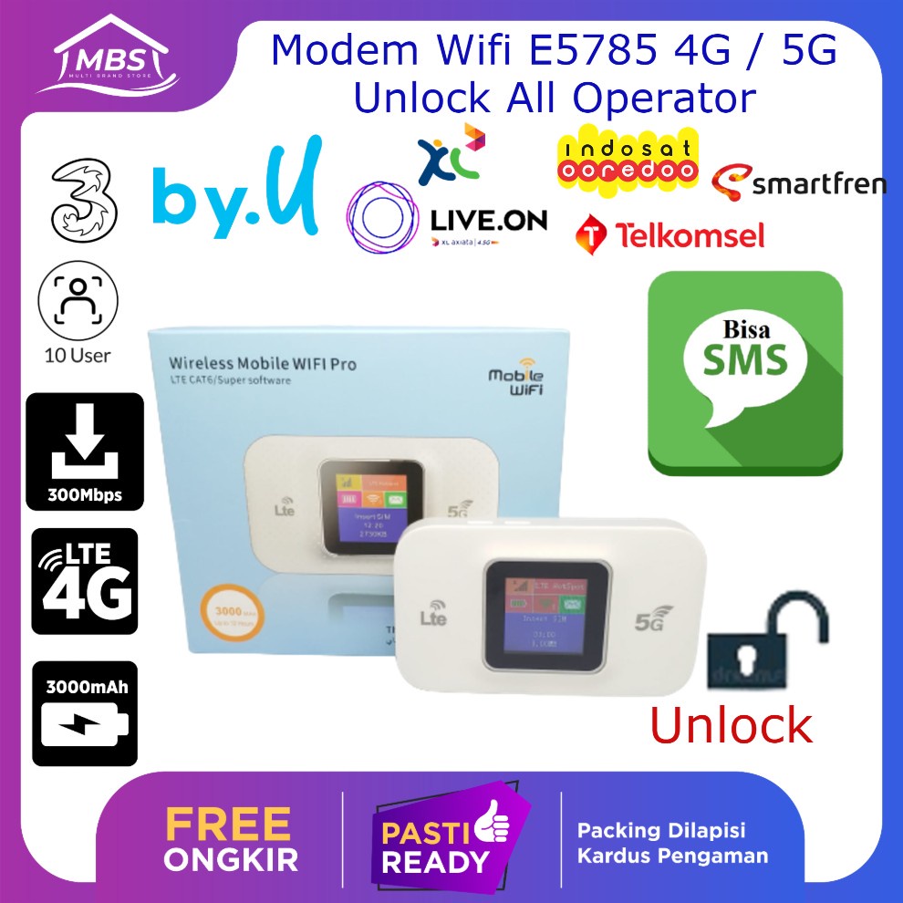 Jual Modem Wifi 4G / 5G LTE Mifi E5785 Pro Unlock All Operator FDD ...