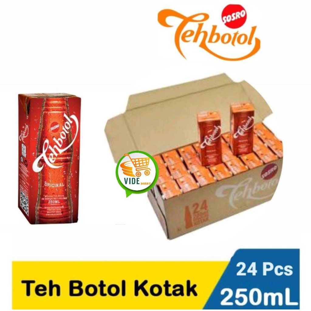 Jual TEH BOTOL SOSRO 250ML 1 DUS ISI 24PC | Shopee Indonesia