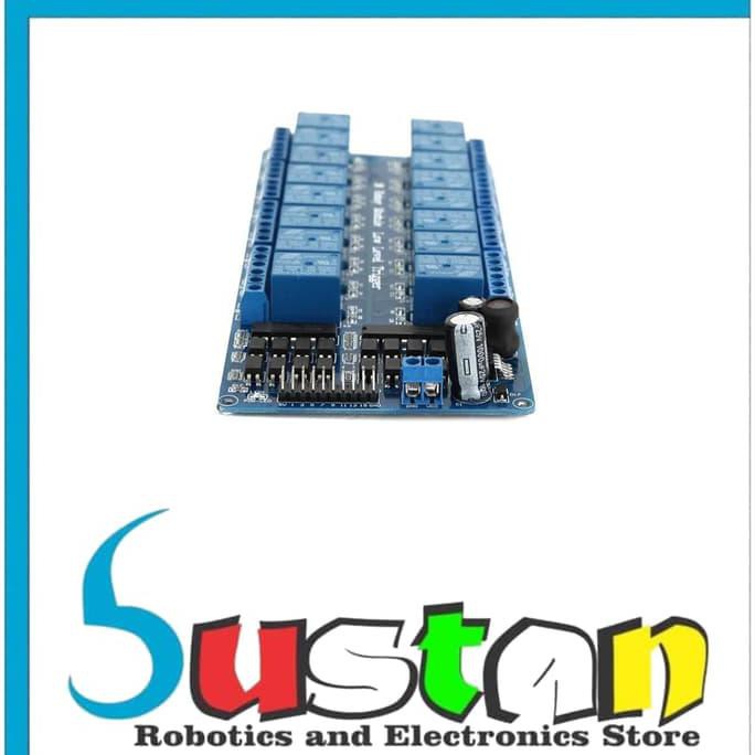 Jual Relay Module 16 Channel 5V 12V for Arduino Compatible Bust4N7 Buru ...