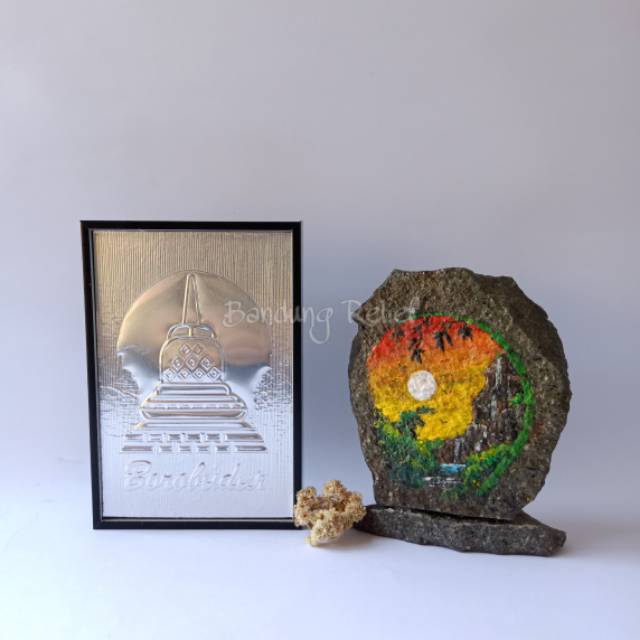 Jual Dekorasi dinding Candi Borobudur aluminium 15cm | Shopee Indonesia