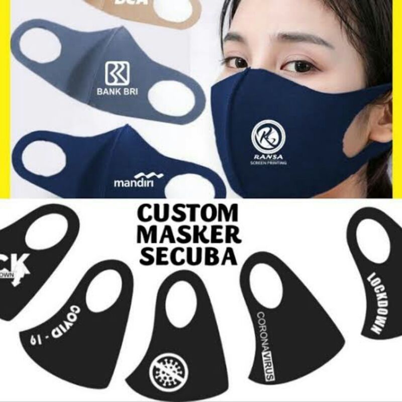 Jual Sablon Custum Masker Bahan Scuba Enak Dipakai Dan Bisa Dicuci ...
