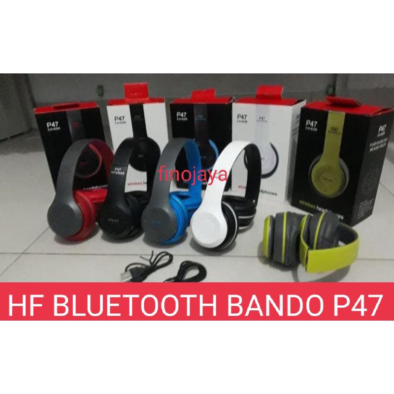 Jual HF Handsfree Handset JBL P47 HEADSET BANDO BLUETOOTH WIRELESS BASS ...