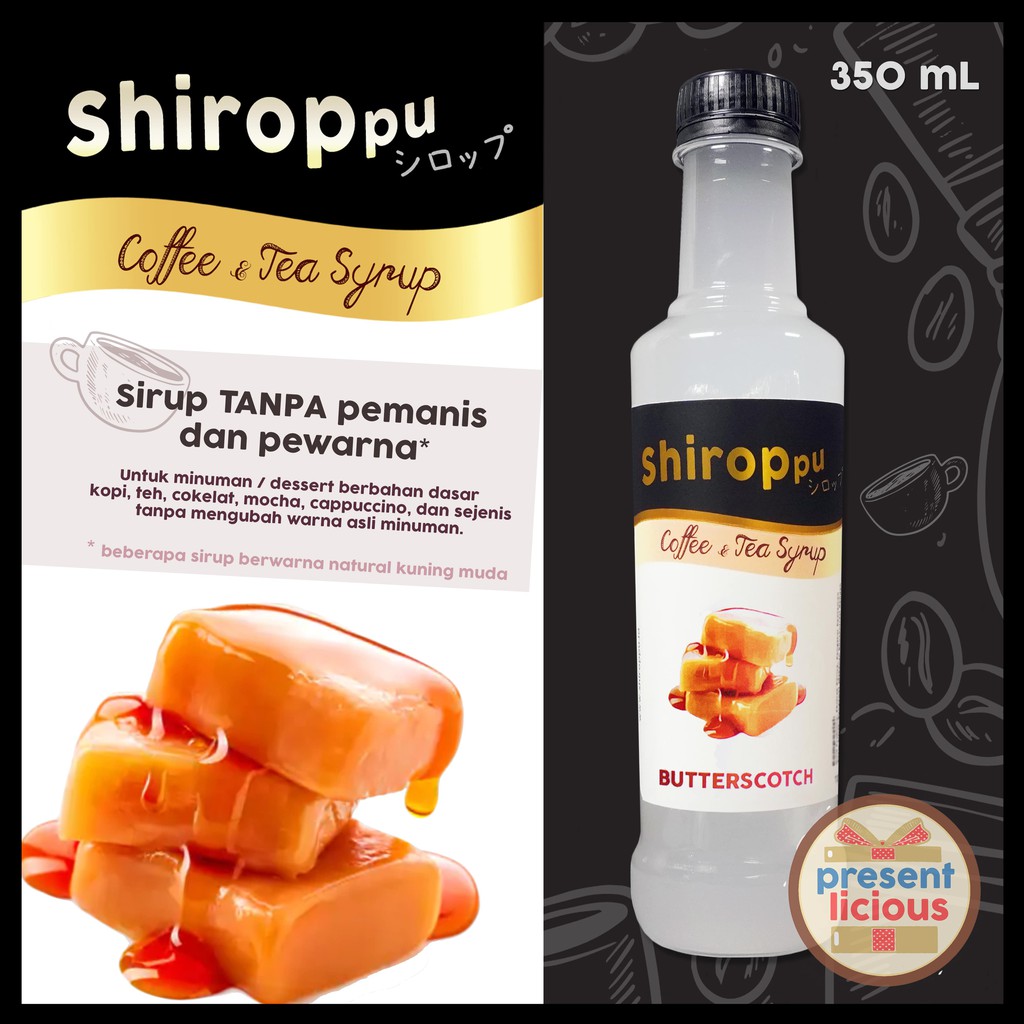 Jual Butterscotch Shiroppu Coffee and Tea Syrup 350 mL | Sirup Tanpa ...