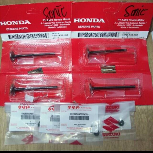 Jual Klep SONIC / CBR 150R / CBR 150 LED Set IN EX Dan Sill klep ...