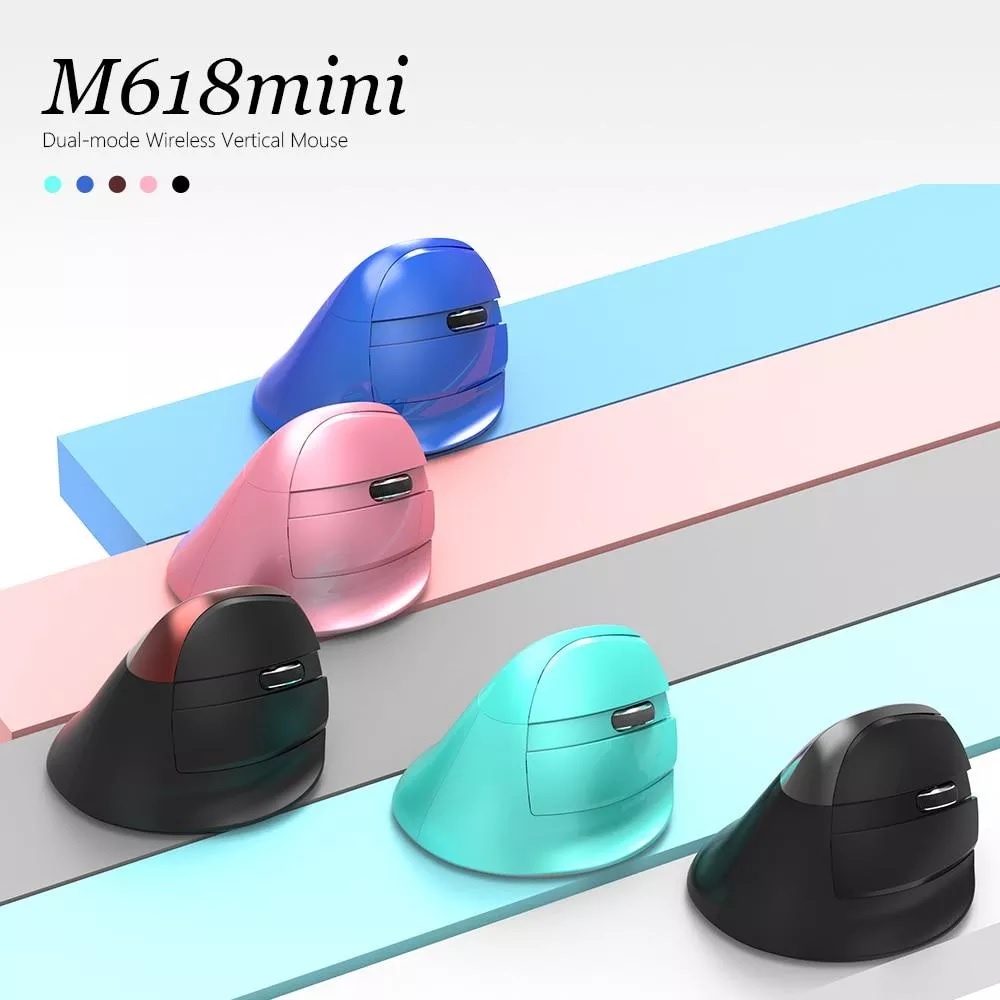 Jual DELUX M618 Mini - Dual Mode Ergonomic Wireless Optical Vertical ...