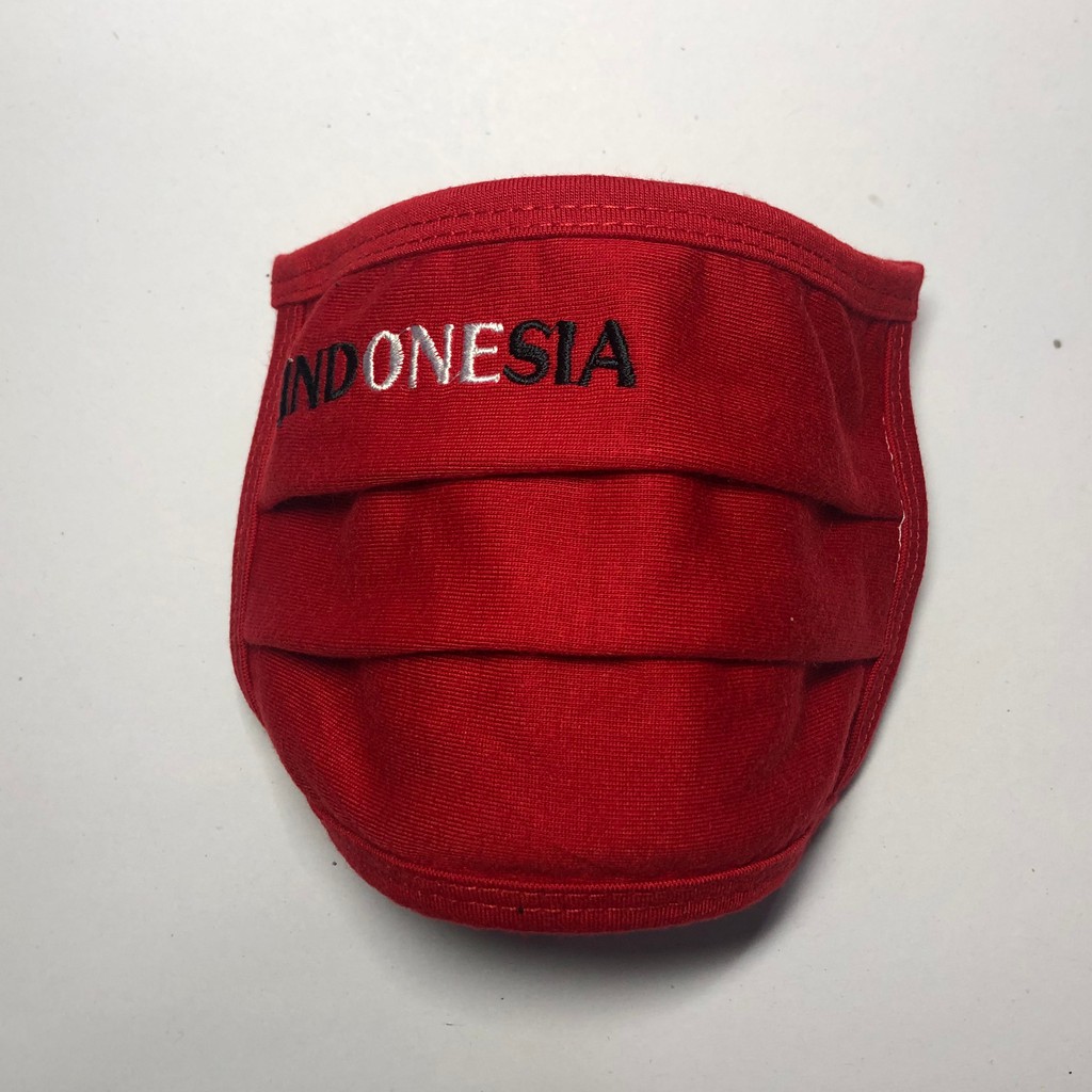 Jual Masker Kain Non Medis 2 Ply Indonesia Merah - 6PCS | Shopee Indonesia