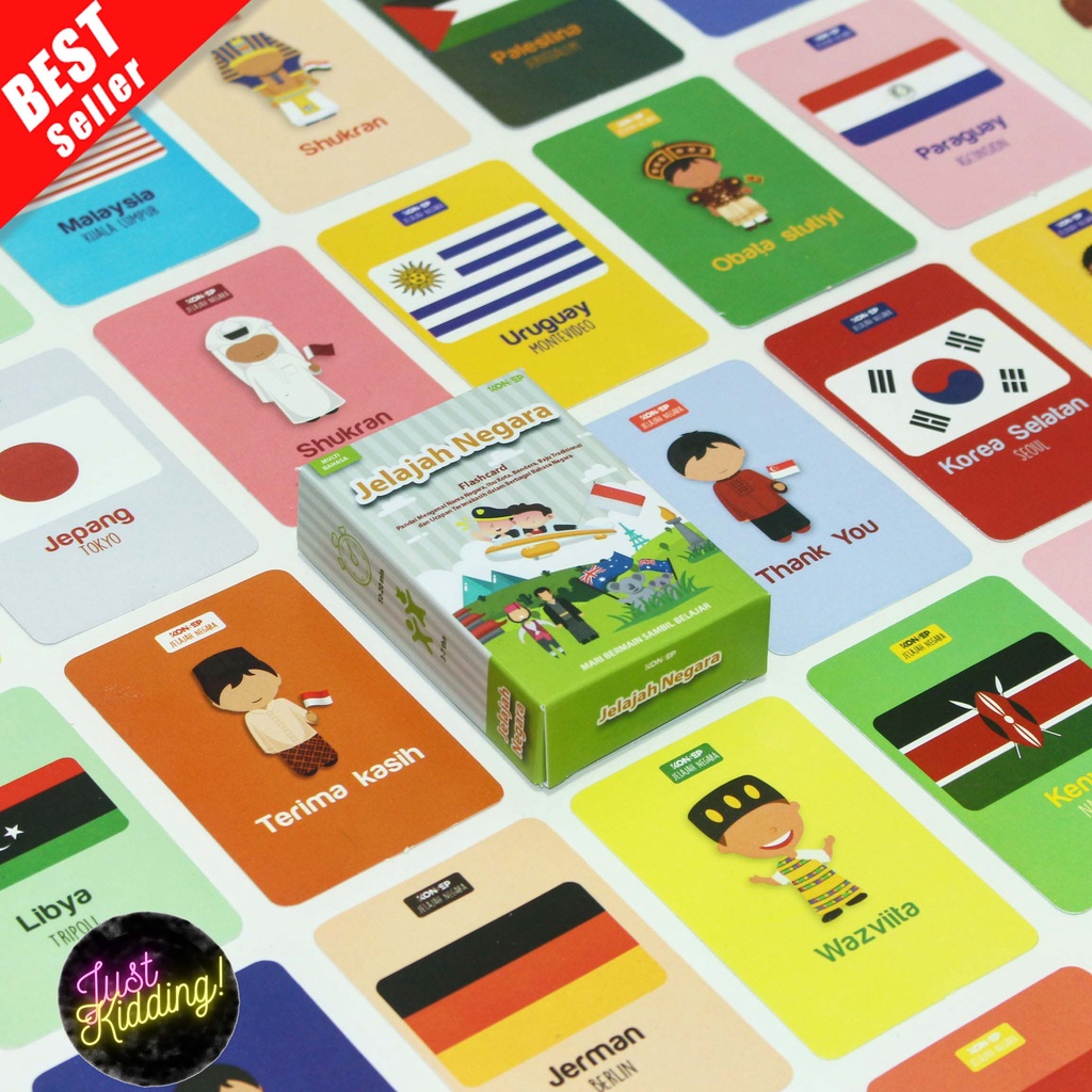 Jual FLASH CARD BENDERA NEGARA DAN BUDAYA NEGARA DUNIA ISI 50 KARTU ...