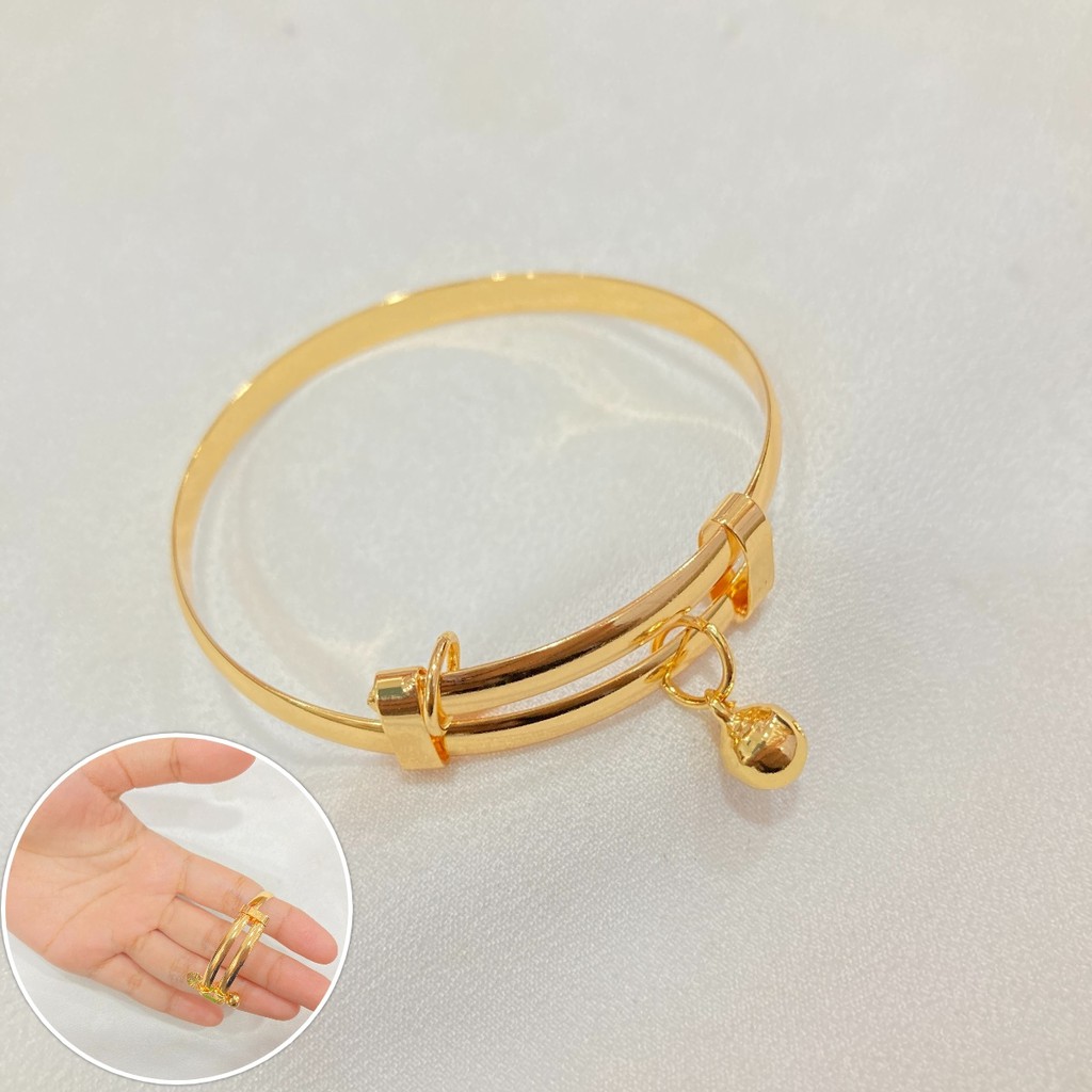 Jual Gelang Anak Lonceng Lapis Emas Flexible | Shopee Indonesia