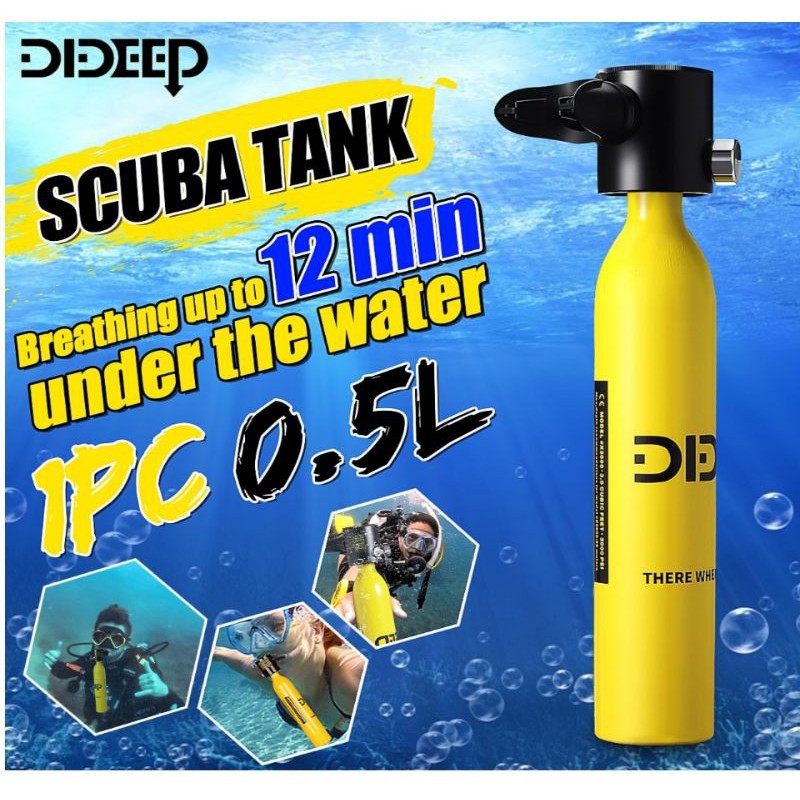 Jual Seaswim DIDEEP 0.5L Mini Scuba Tank Diving Equipment Oxygen ...