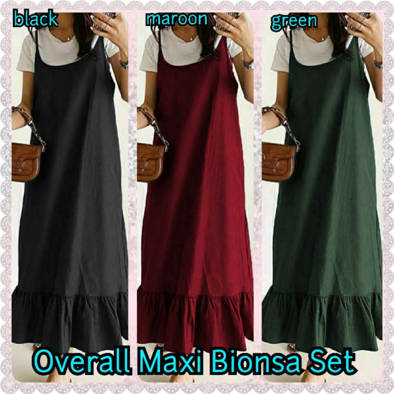 Jual Overall Maxi Bionsa Set Dan Jumper Overall Marion | Shopee Indonesia