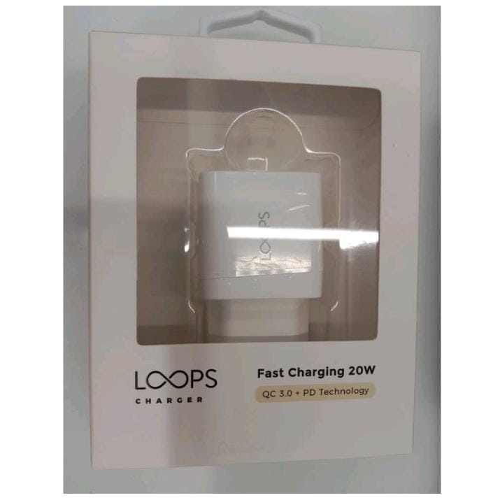 Jual Adaptor Loops Fast Charging 20W (USB dan type C) | Shopee Indonesia