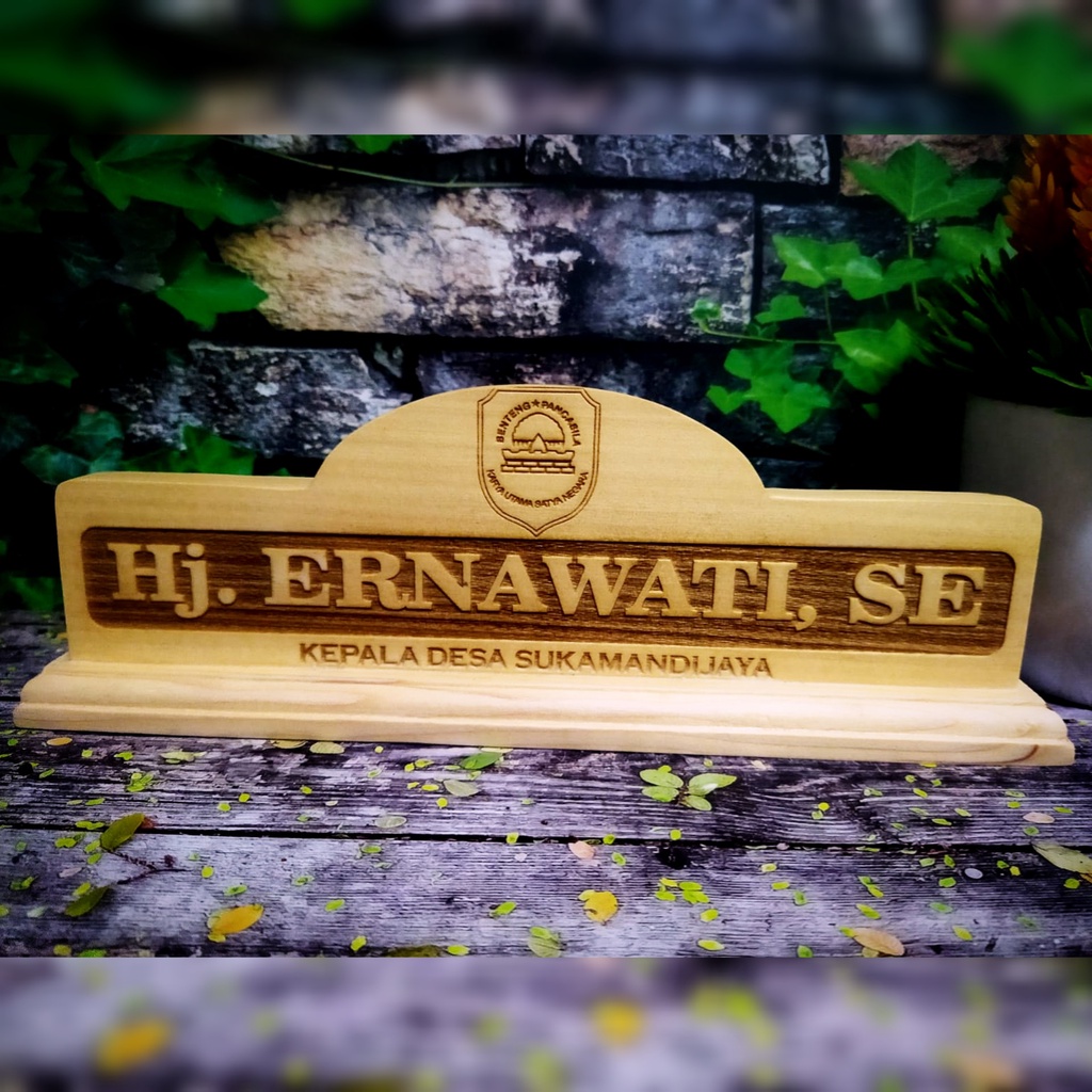 Jual PAPAN NAMA MEJA KAYU UNIK CUSTOM | UKURAN 25X8 CM | JATI BELANDA ...