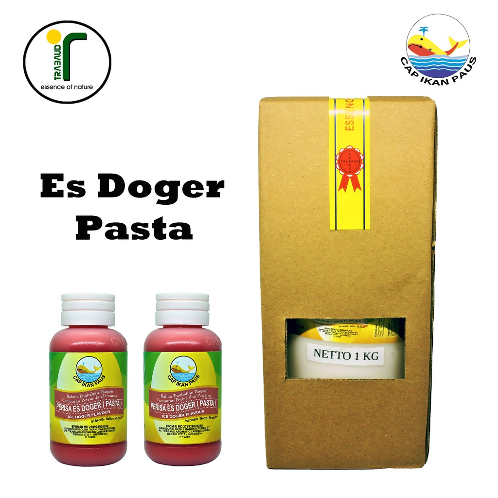 Jual (1 KG) Perisa Es Doger Pasta Es Doger Flavor Cap Ikan Paus ...