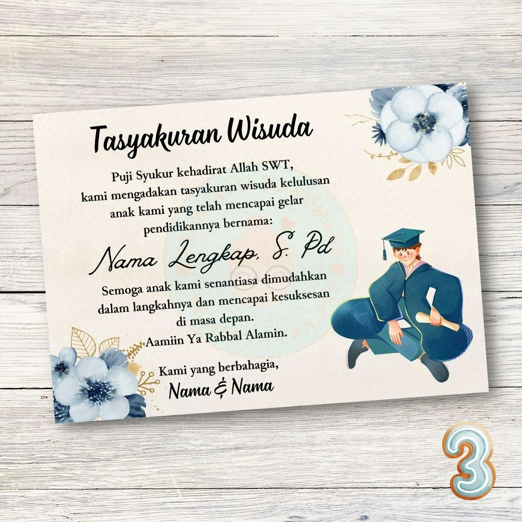 Jual Kartu Ucapan Wisuda / Kelulusan & Stiker Ucapan Tasyakuran Wisuda ...