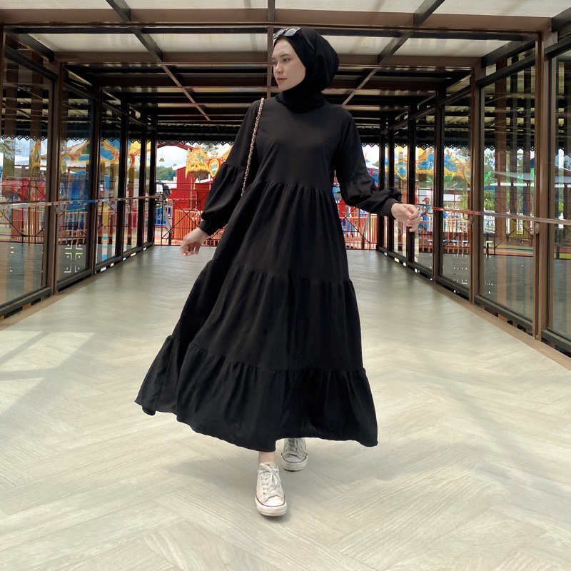 Jual NERO MAXI DRESS UKURAN JOMBO WANITA | Shopee Indonesia
