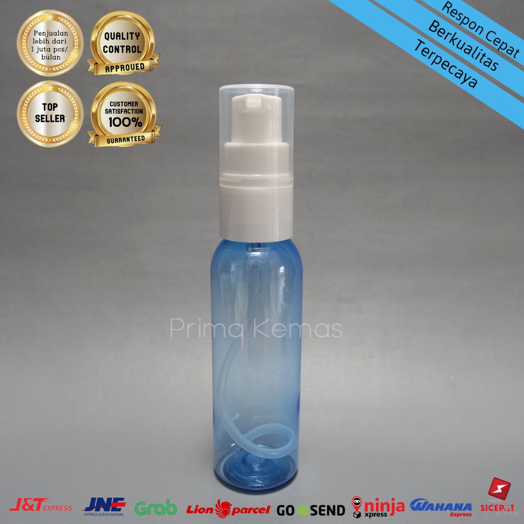 Jual Botol Pump Foamer 100 ml - botol kosmetik 100 ml - botol skincare Pet 100 ml Biru | Shopee ...