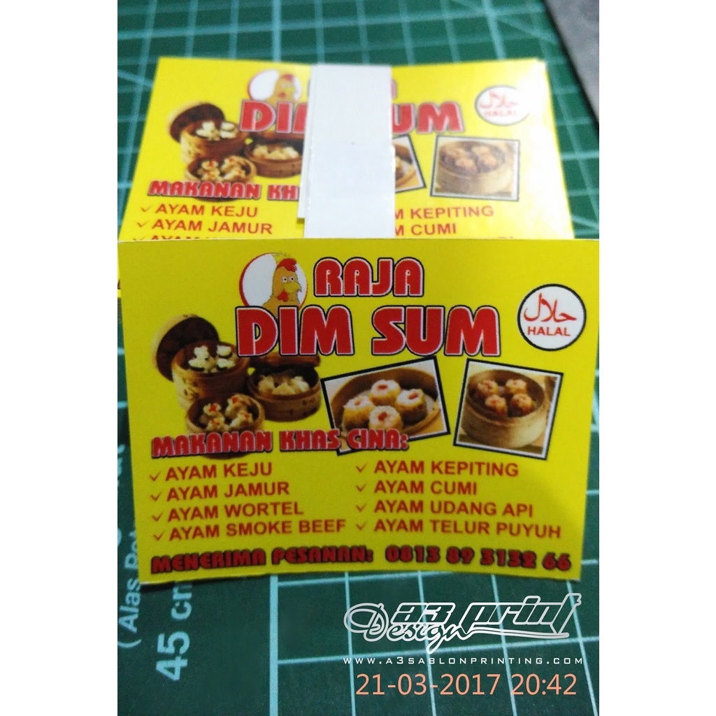 Jual Stiker Label Makanan Siomay, Dimsum, Pempek, Cireng, Cimol (isi ...