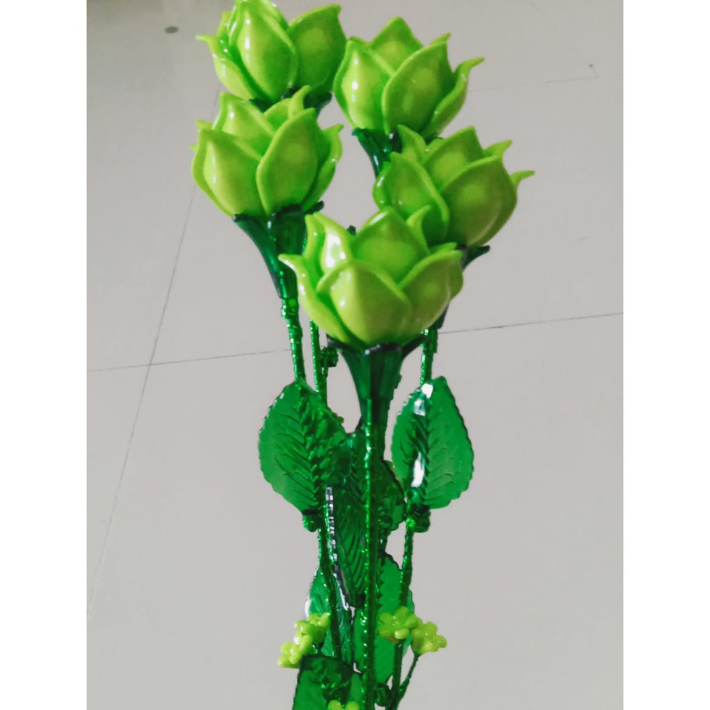 Jual (COD) Harga 1 tangkai Mawar Sekop Akrilik / Bunga Hias Artificial ...