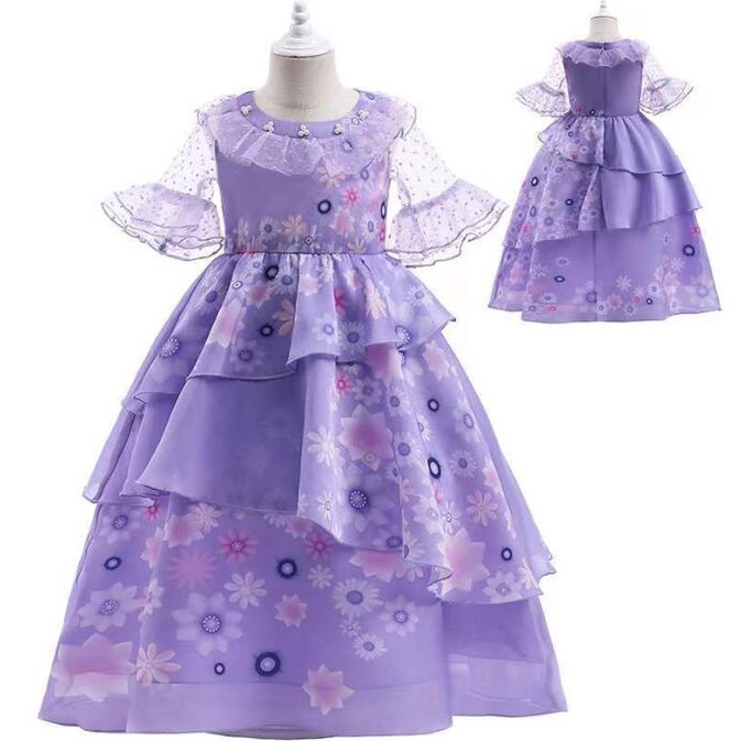 Jual Baju Princess Anak Carnival Cosplay Encanto Madrigal Dolores ...