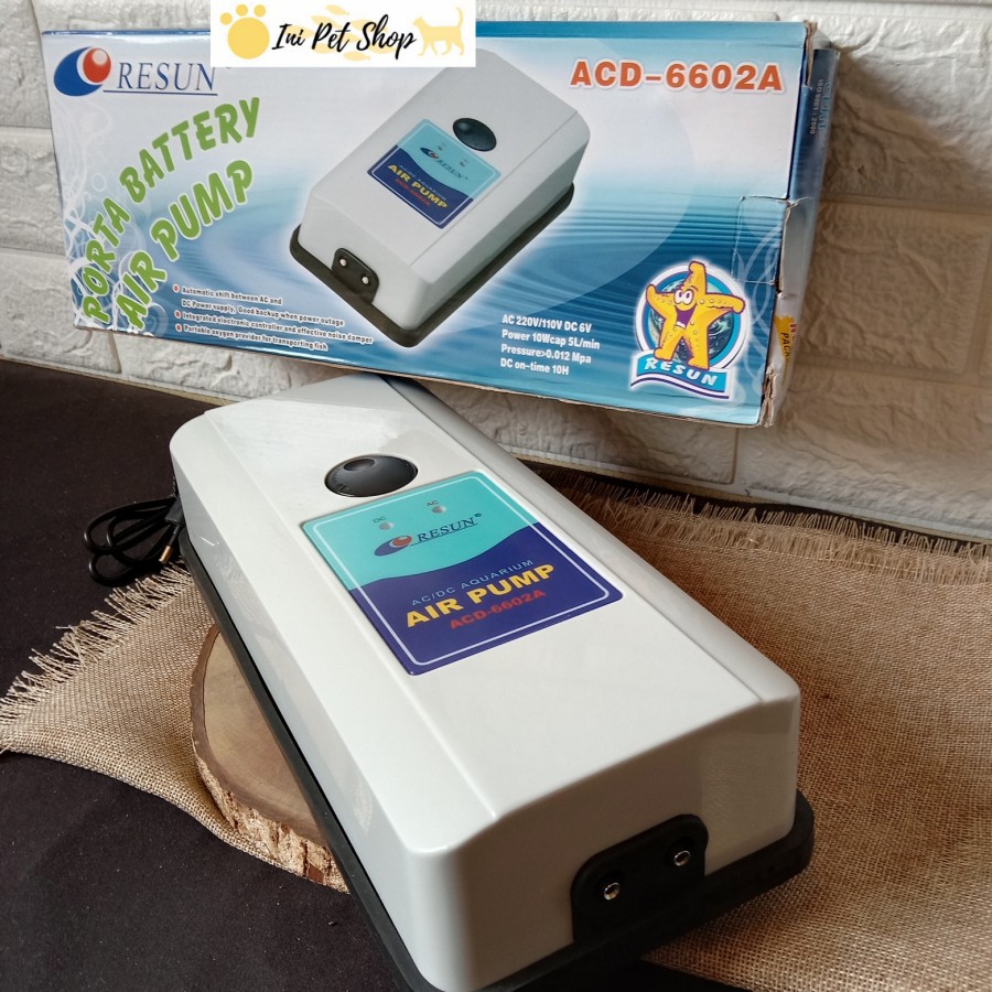 Jual RESUN ACD 6602A Aerator Porta Batray Air Pump | Shopee Indonesia